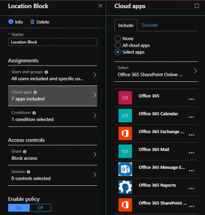 Block Users by Location in Azure/O365 - CloudCompanyApps
