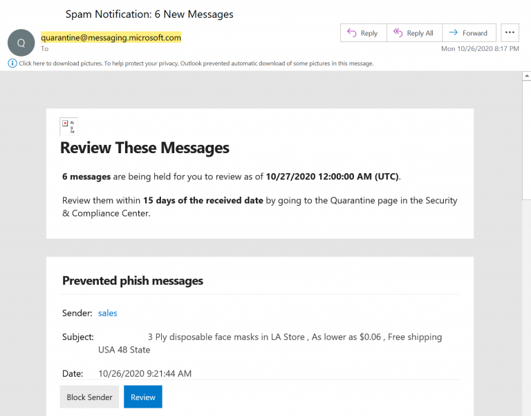 Office 365: Release a Quarantined Email as a User - CloudCompanyApps