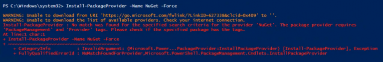 Install NuGet Packages PowerShell - CloudCompanyApps